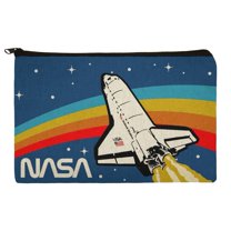 NASA Logo Over Space Shuttle with Rainbow Pencil Pen Organizer Zipper ...