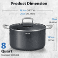 Bezia, Nonstick Stock Pot, 8 QT, Oven Safe with Lid - Walmart.com