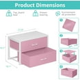 Stackable Closet Drawers for Clothes Organizers and Storage Fabric Pink ...