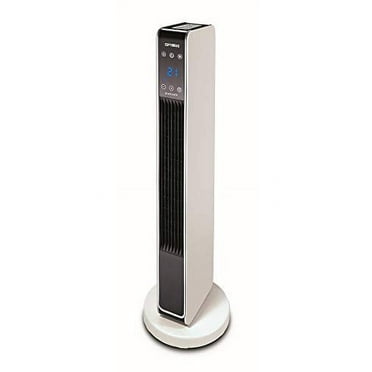 Optimus 29 in. Oscillating Tower Heater w/ Digital Temperature Readout ...