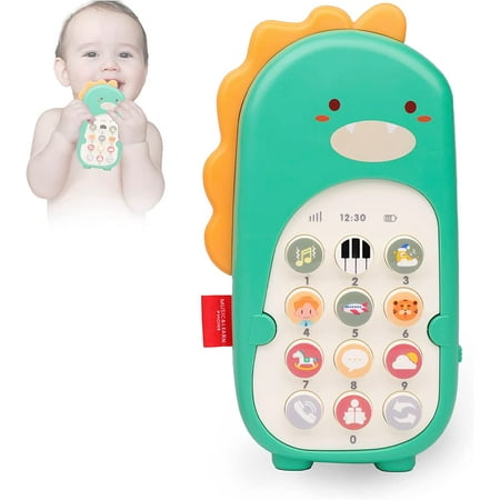Toys Baby Dinosaur Cell Phone Toy with Teething Glue, Music&Story ...