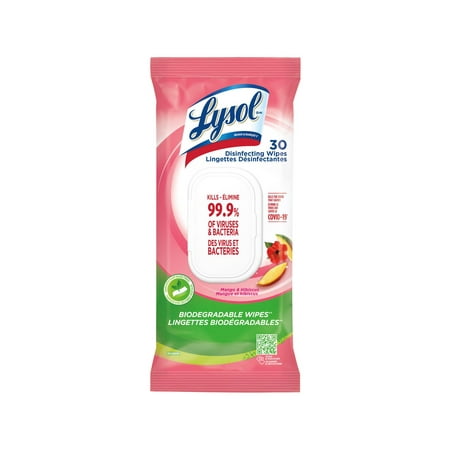 LYSOL® DISINFECTING WIPES Flatpack - Mango Hibiscus 30 Count, 30ct ...