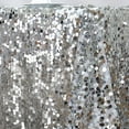 BalsaCircle 90" x 156" Big Payette Sequin Tablecloth Silver - Walmart.com