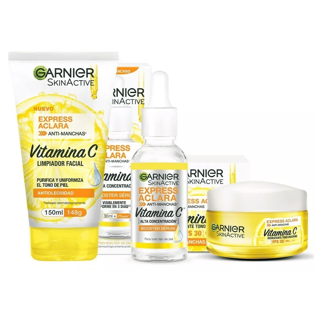 Kit Garnier Express Aclara Serum Crema Gel Vitamina C Belug | Walmart ...