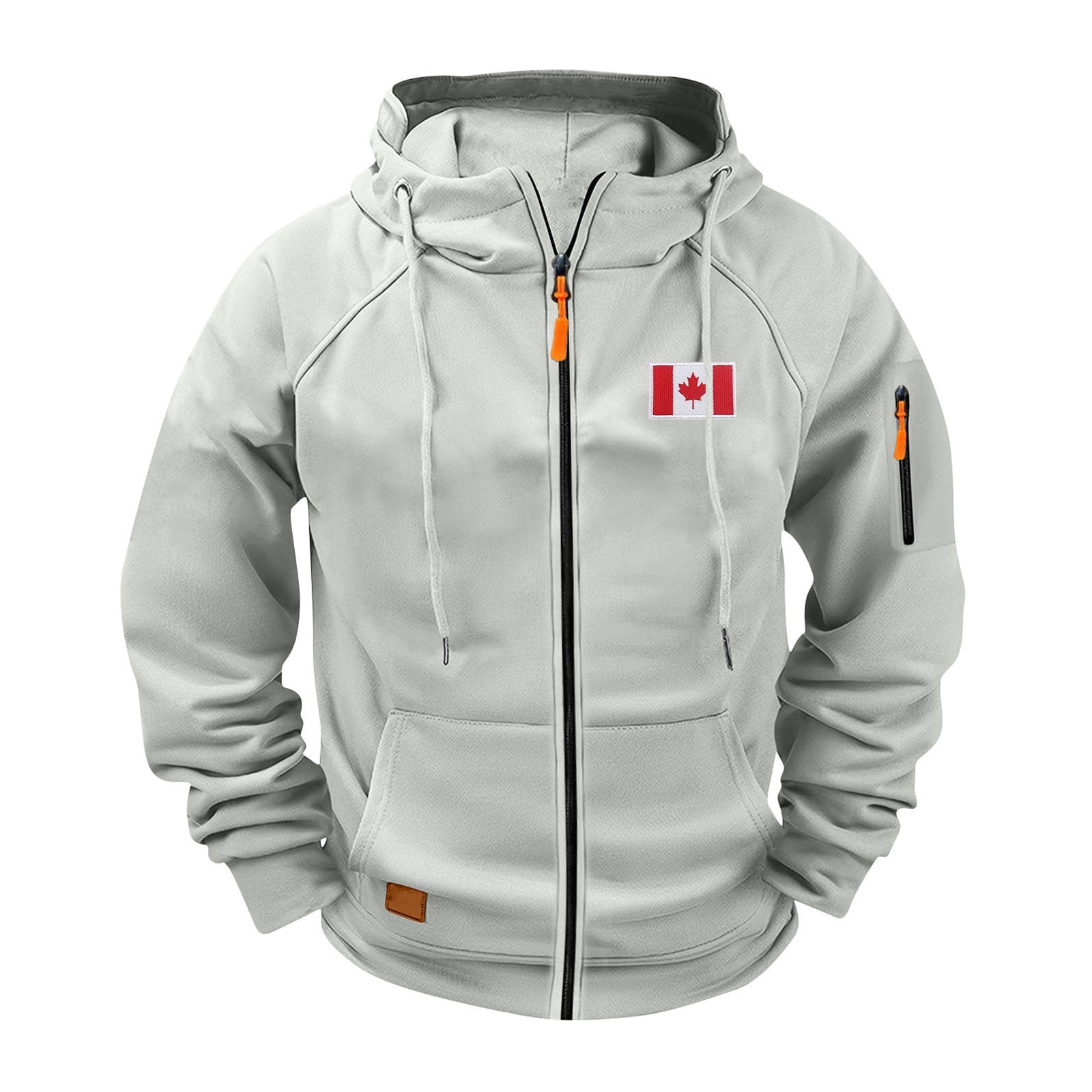 Click here for Igsxakp Mens Winter Tactical Canada Flag Zip Hoodi... prices