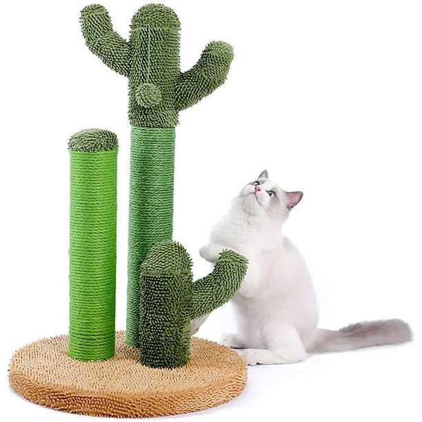 Jayli Cactus Scratching Post for cats, Sisal Cat Scratching post with ...