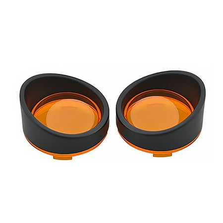 TiooDre 1 pair Turn Signal Light Indicator Lens Cover for Harley Dyna ...