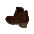 Qupid BF78 Women Suede Fringe Back Zipper Trim Ankle Bootie - Walmart.com