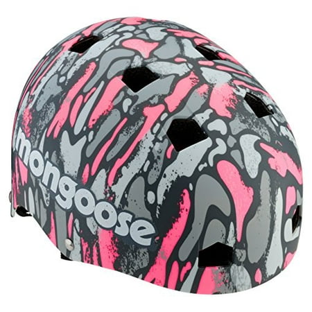 Mongoose Youth Logo Camo Grit Helmet, Pink/grey | Walmart Canada