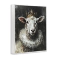 Stupell Industries Crowned Sheep Portrait White Framed Giclee Art ...