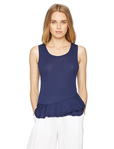 BB Dakota Women's Berry Ruffle Detail Tank Top, Vintage Blue, Medium ...