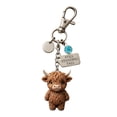 A Little Highland Cow For You Keychain, 3D Cow Keychain Resin Charm ...