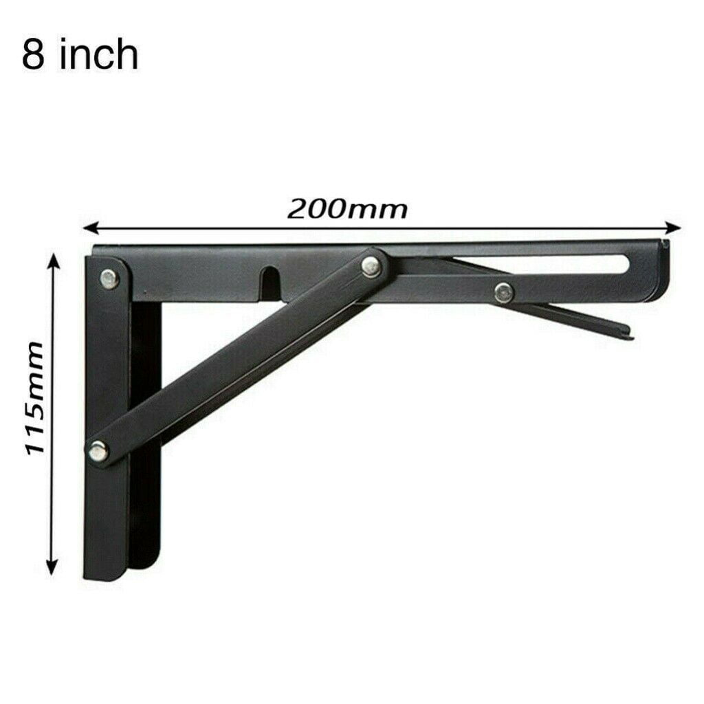 Buy 2 x Steel Campervan RV Shelf Support Bracket Foldable Shelf Bracket ...
