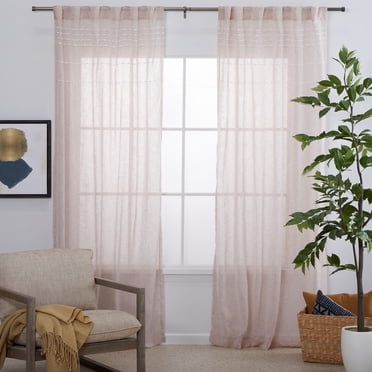 MoDRN Naturals Open Weave Curtain Panel Pair - Walmart.com