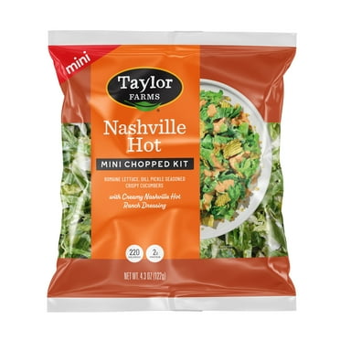 Taylor Farms Caesar Mini Chopped Salad Kit, 4.42 oz Bag, Fresh Romaine ...
