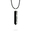 Raw Black Tourmaline Crystal Healing Pendant Necklace - Premium Carrying Pouch - Crystal Gifts ...