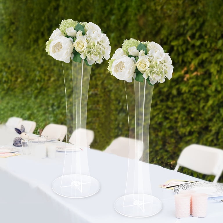Clear Plastic Centerpiece Column 18 Acrylic Pillar Stand Mirror Base