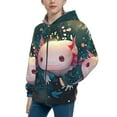 Xecao Whimsical Axolotl Fantasy Pattern Zip Up Hoodies for Boys Girls, Sweatshirt with Pockets ...