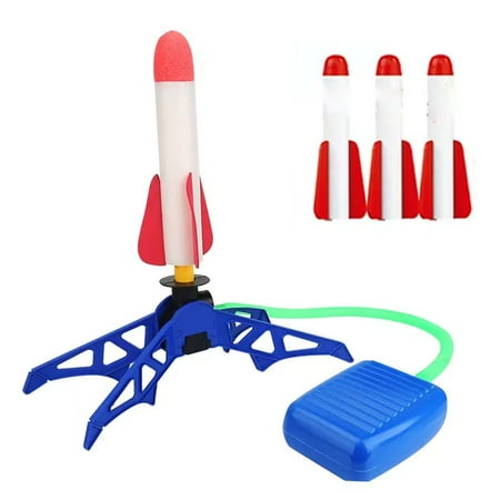 Outdoor Toys - EVA Foam Rocket Launcher Toy With 3 Foam Rockets ...