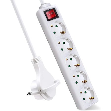 JOYWEI 5-way Socket Strip (multiple Socket With Save Energy Switch To ...
