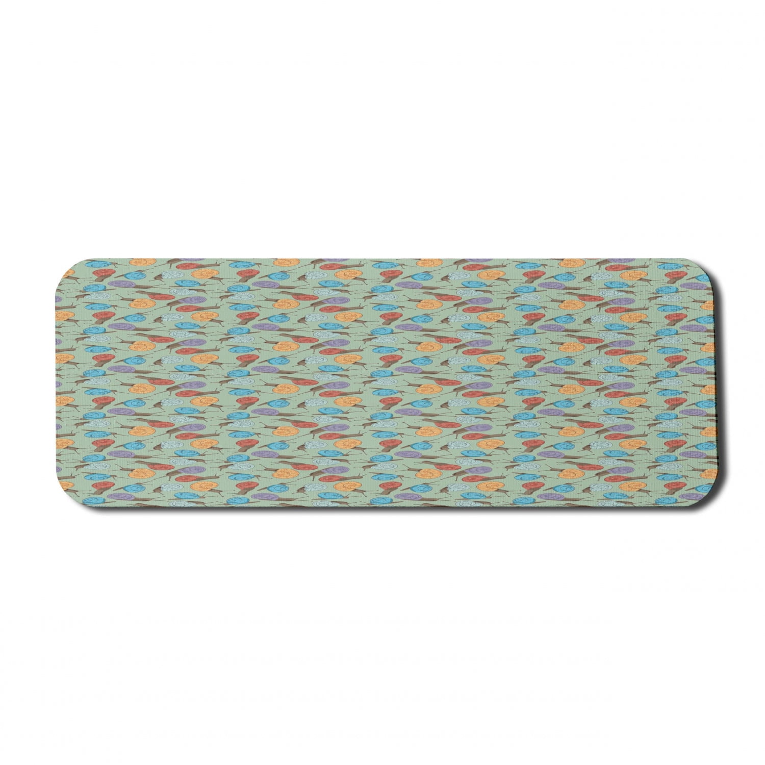 Animal Computer Mouse Pad, Hand Drawn Snails and Mollusks with Colorful ...