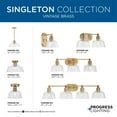 Singleton Collection One-Light 14" Vintage Brass Farmhouse Medium ...