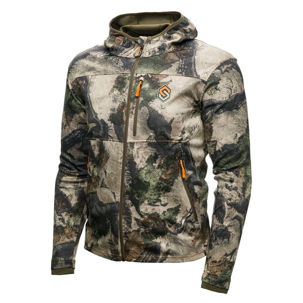 ScentLok Silentshell Camo Hooded Hunting Jacket for Men Lightweight ...