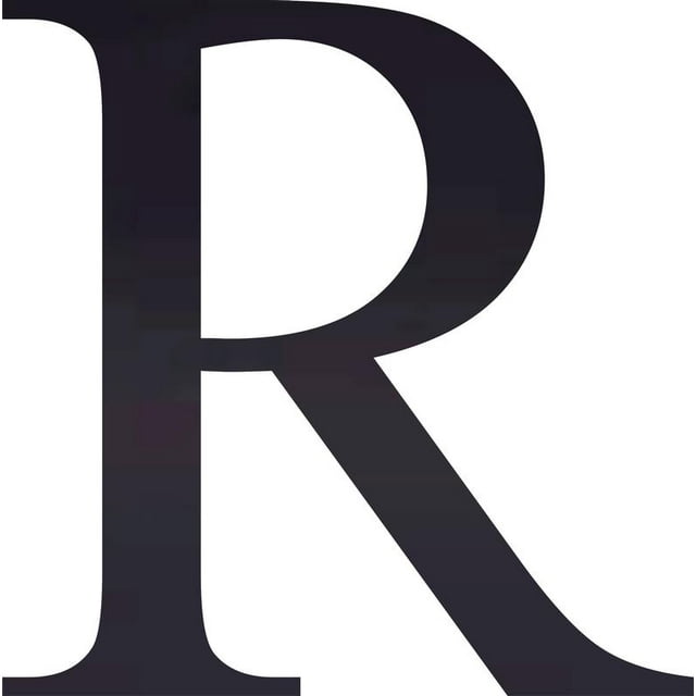Acrylic Letter R Times, 6'' Tall Transparent Black Acrylic Alphabet ...