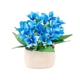 Fake Flower Bouquet with Vase, Lifelike Artificial Flowers for Desktop ...
