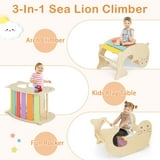 Gymax 7-in-1 Indoor Climbing Toys for Toddlers w/ Reversible Ramp Sea ...