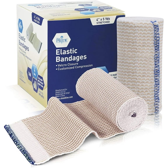 Med Pride 2 inch x 180 inch Elastic Bandage Wrap with Velcro Closure ...