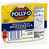Polly-O Mozzarella Cheese Chunk with Whole Milk, 16 oz Vacuum Packed ...