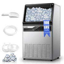Commercial Ice Maker, Self Cleaning Automatic, 200lbs/24H Stainless ...
