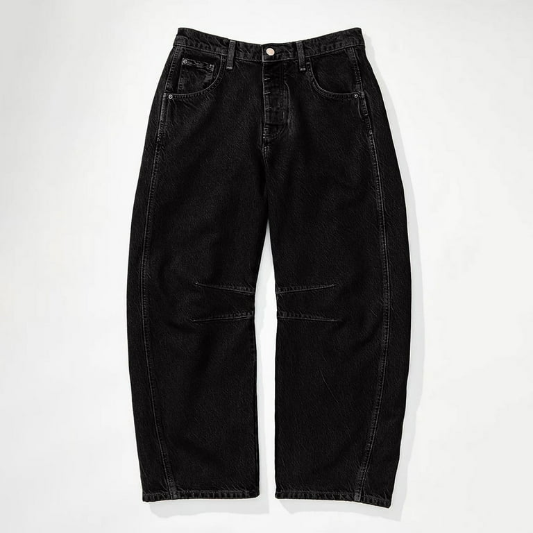 GYUJNB Barrel Jeans Women Mid Rise Barrel Leg Pants, Wide GYUJNB Barrel Jeans Women Mid Rise Barrel Leg Pants, Wide