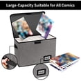 Aokeyee Comic Book Organizer, Collapsible Book Box Holds 150 Comics ...