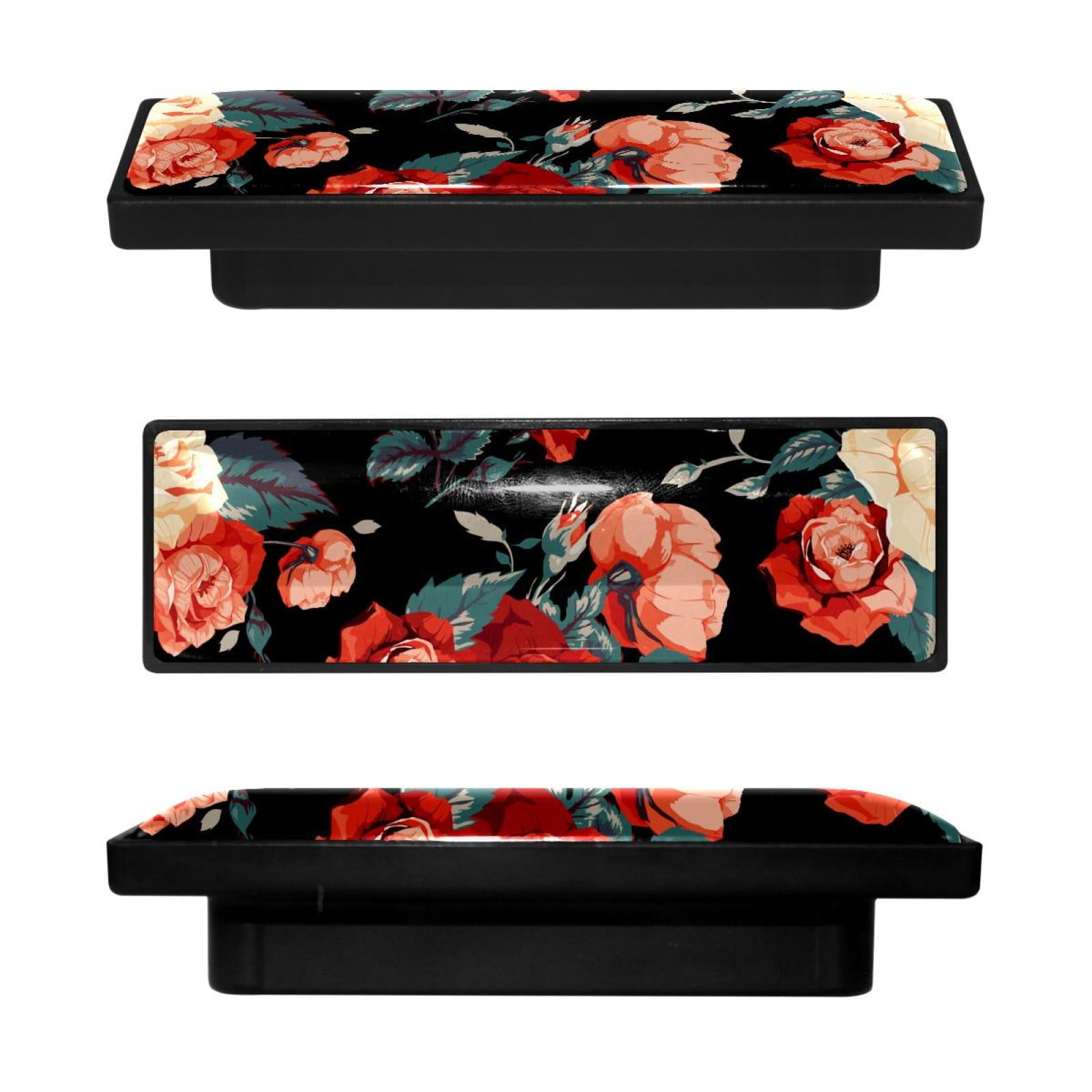 4 Pcs Rectangle Cabinet Handle Cupboard Knob Drawer Pulls Handle Black ...