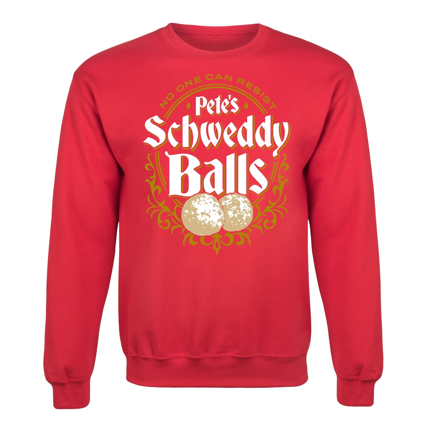 Instant Message - Petes Schweddy Balls - Adult Crew Fleece - Walmart.com