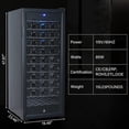 80 Bottle Wine Cooler Refrigerator 48"H Large Single Zone Wine Fridge ...