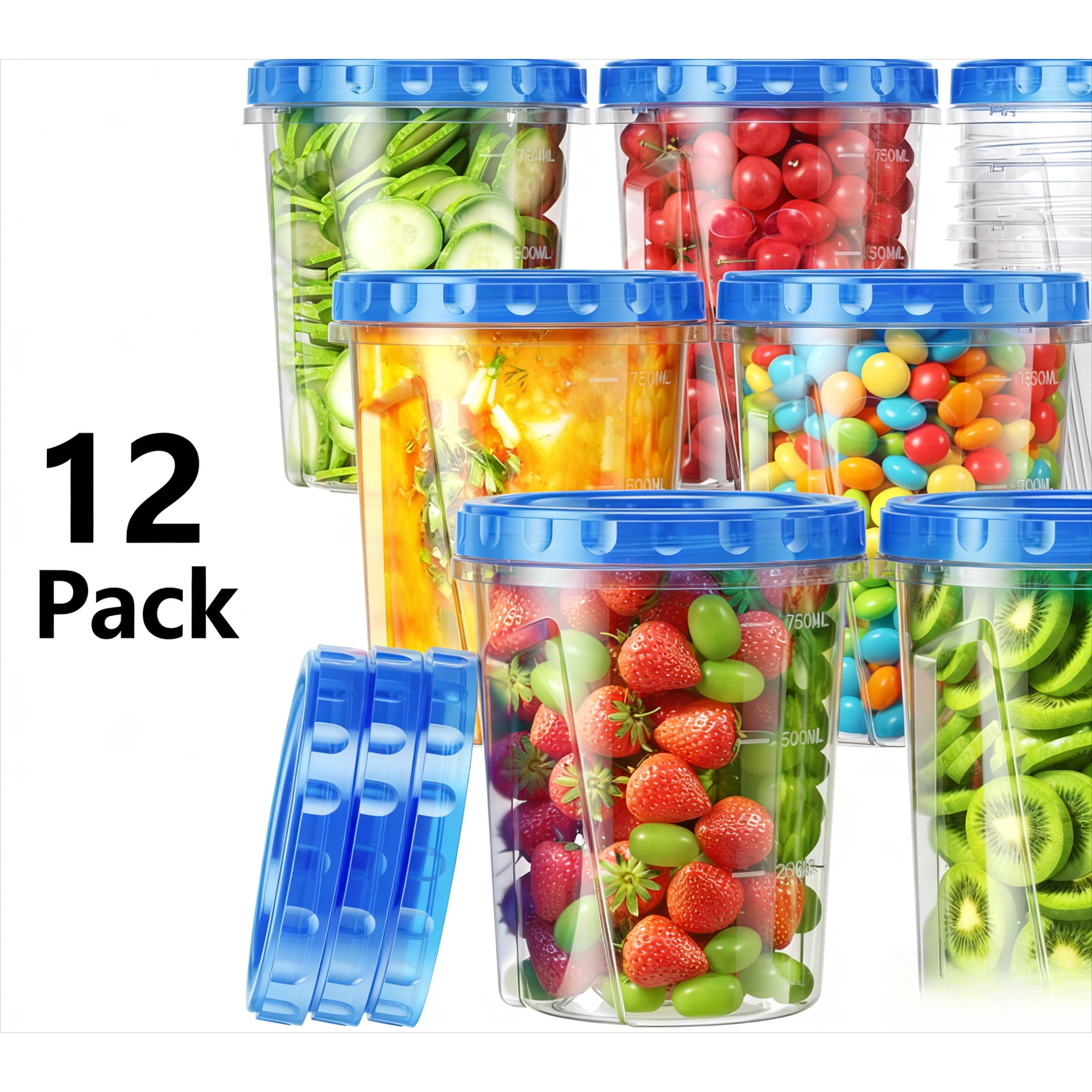 Click here for No 12 Pack-33oz Set  Plastic Food Storage Containe... prices