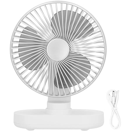 Mini USB Powered Desk Fan,Automatic Oscillating Type C Rechargeable ...