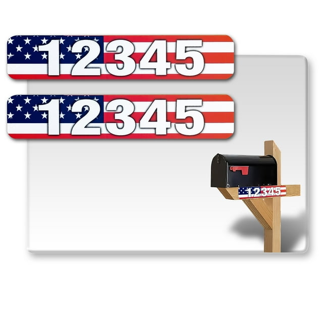 2 Pack Customized Horizontal 911 Mailbox Address Numbers Stickers ...
