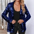 YOUSNH Women Sequins Sequin Jacket Casual Long Sleeve Glitter Party ...