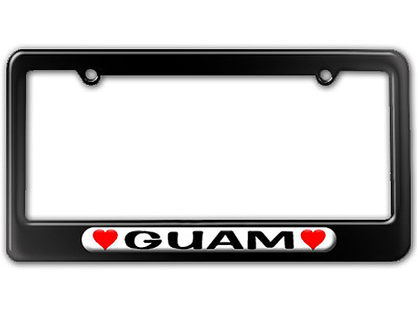 Guam Love with Hearts License Plate Frame - Walmart.com