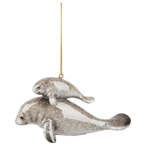 MAMA & BABY MANATEE Resin Christmas Ornament by Gallerie II - Walmart ...