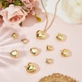 10Pcs 5 Styles Brass Pendants Heart Charms Real 18K Gold Plated 15~26 ...