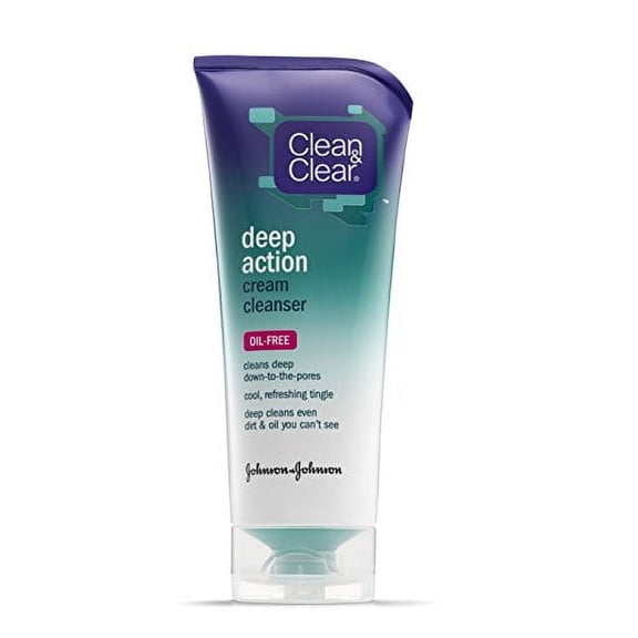 Clean & Clear Oil-Free Deep Action Cream Cleaner for Sensitive Skin, 6. ...