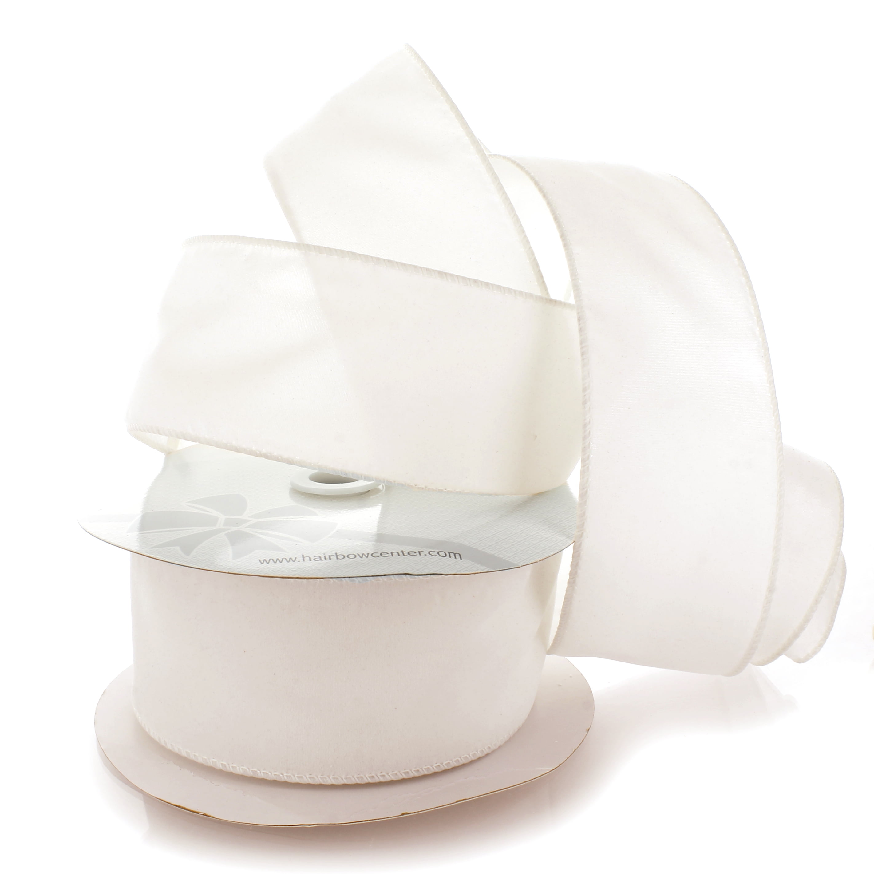 Ribbon Traditions 2.5" Wired Suede Velvet Ribbon Ivory - 10 Yards ...