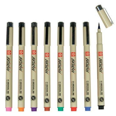 Sakura Pigma Brush Pen Set, 8-Colors - Walmart.com