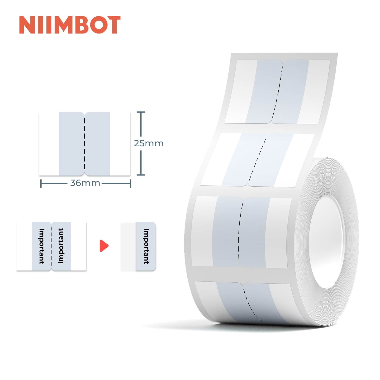 NIIMBOT Index Sticker Labels for B1/B21/B3S Label Printer, Thermal ...