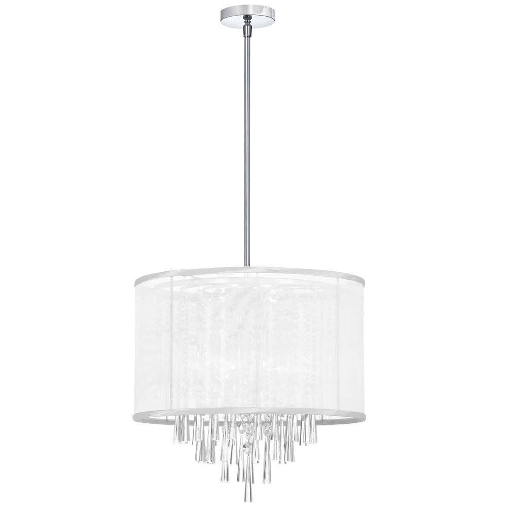 Dainolite 6 Light Crystal Chandelier - Polished Chrome - Walmart.com